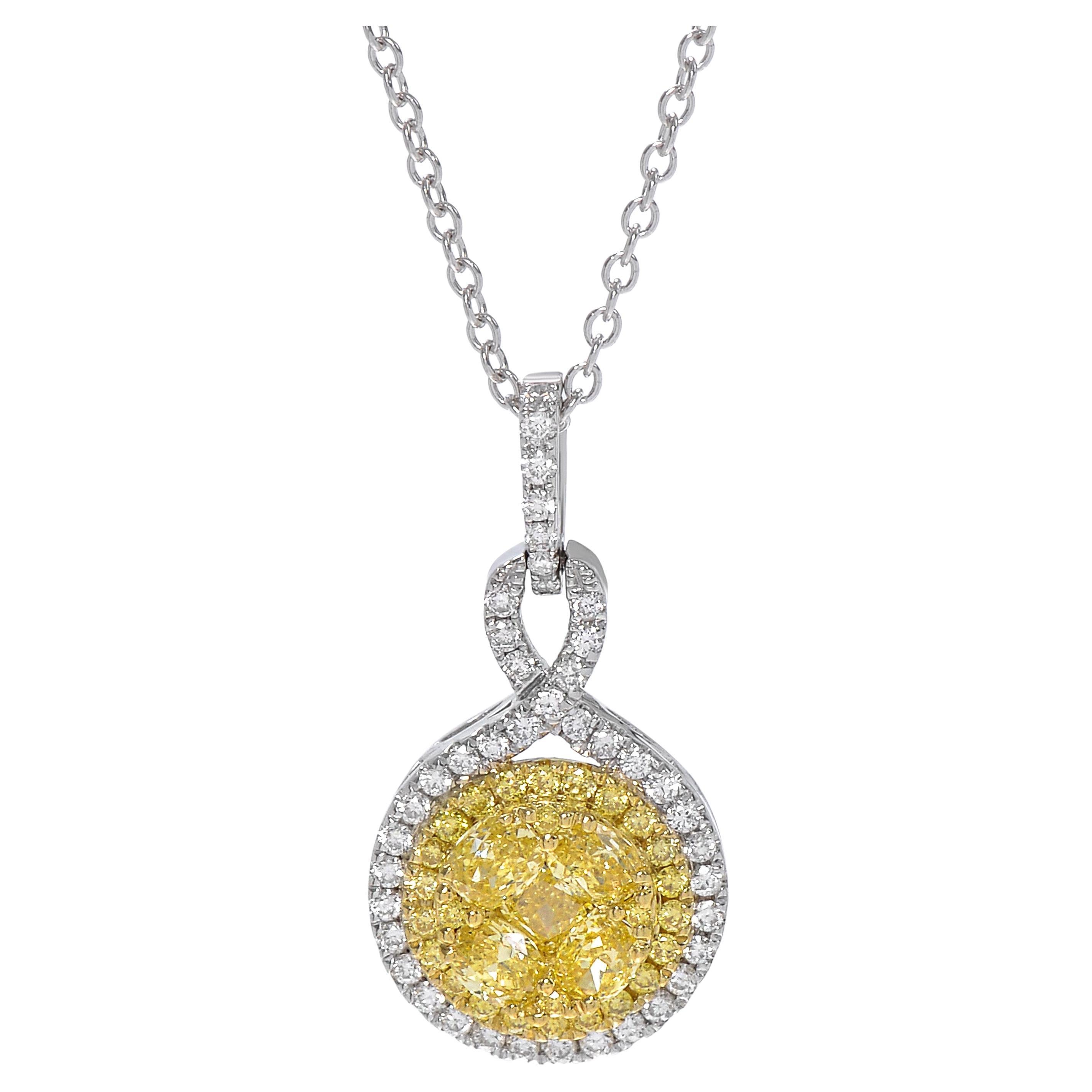 Gregg Ruth 18k Gold, Fancy Yellow Diamond and White Diamond Pendant ...