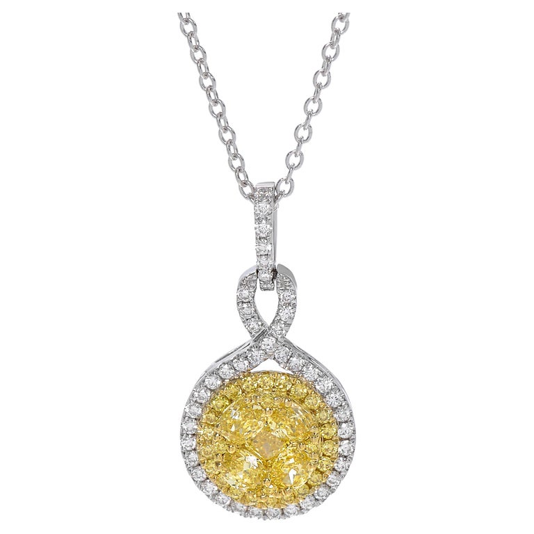 Gregg Ruth 18k White Gold, White Diamond and Fancy Yellow Diamond ...