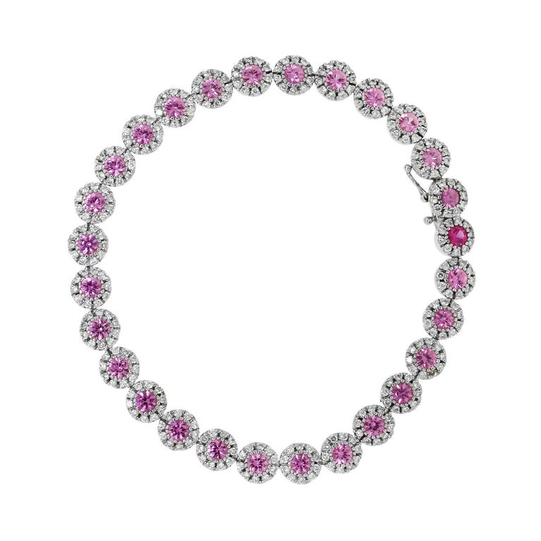 Gregg Ruth 3.35 Carat Pink Sapphire Bracelet at 1stDibs
