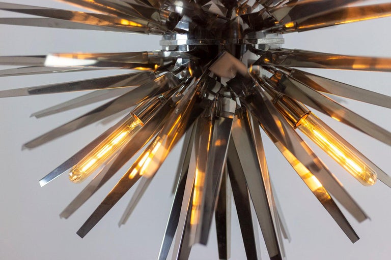 Eichholtz, Chandelier "Gregorian" in Chromed Metal, Contemporary Work For Sale at 1stDibs