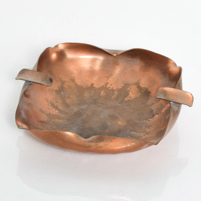 Gregorian Hammered Copper Ashtray Mid-Century Modern For Sale at ...