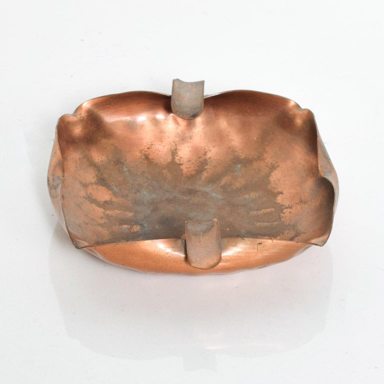 Gregorian Hammered Copper Ashtray Mid-Century Modern For Sale at ...