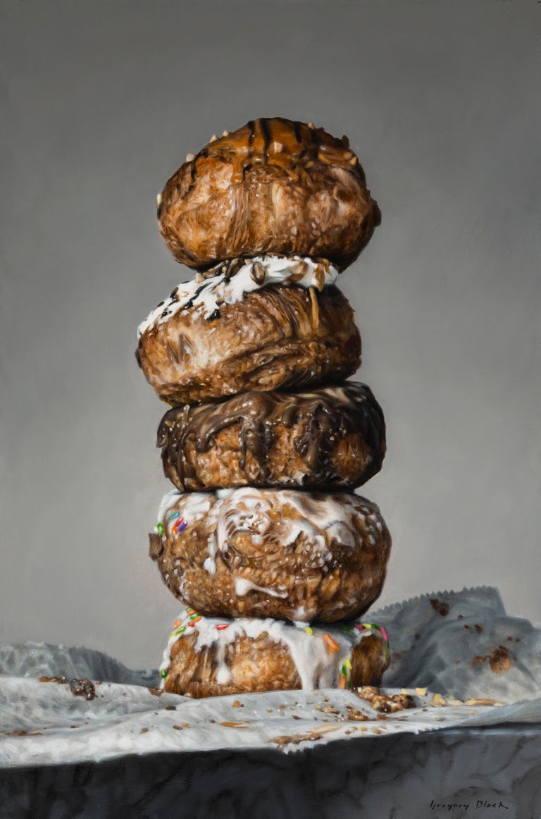 Gregory Block - "Stack One (Parlor)," Oil Painting For Sale at 1stDibs