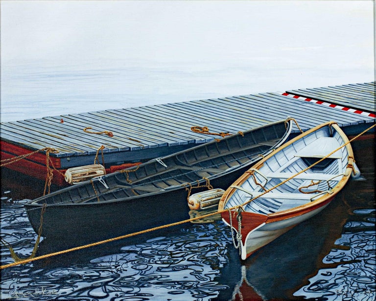 Gregory D. Steele - 'Boats at Camdon' giclee print on canvas after 1998 ...