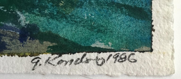 Gregory Kondos - Gregory Kondos "Mesa, New Mexico" 1986 Watercolor Landscape at 1stDibs