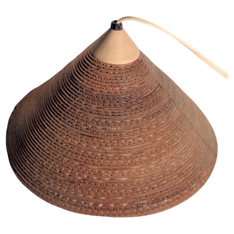 Gregory Van Pelt Corrugated Cardboard Pendant Light, Circa 1970 For ...