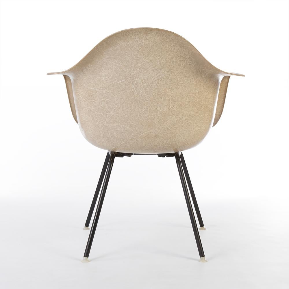 Greige Herman Miller Eames LAX Lounge Arm Shell Chair For Sale at 1stDibs