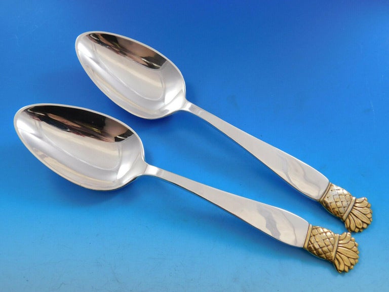 Grenada Gold Old Newbury Crafters Sterling Silver Flatware Set Service ...