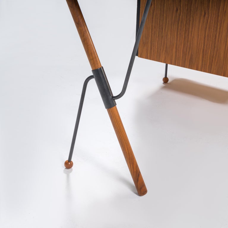 Greta M. Grossman by Gubi Walnut and Black 62 Desk For Sale at 1stDibs