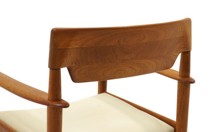Grete Jalk Chair with Arms, Teak with New Leather Upholstery, Beautiful ...