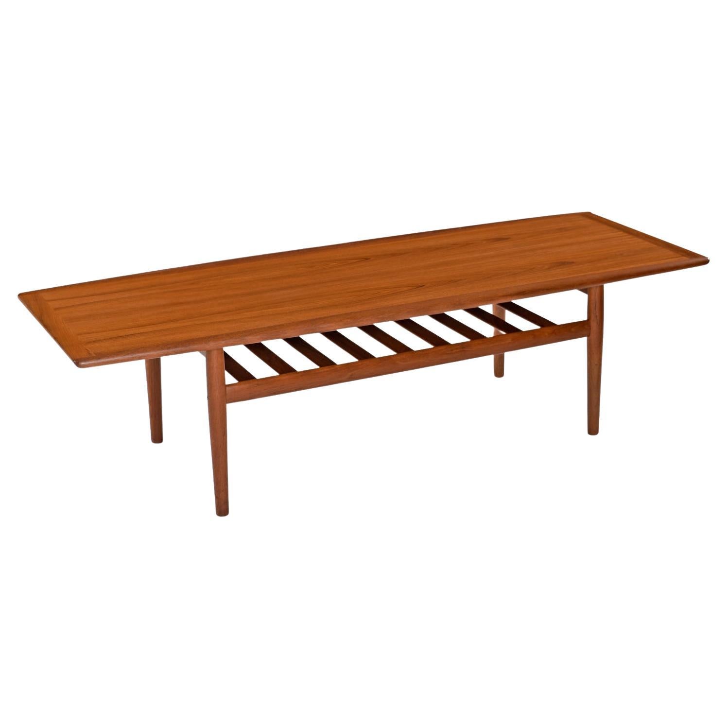 Mid-Century Modern Trioh Teak and Cane Coffee Table at 1stDibs | trioh ...