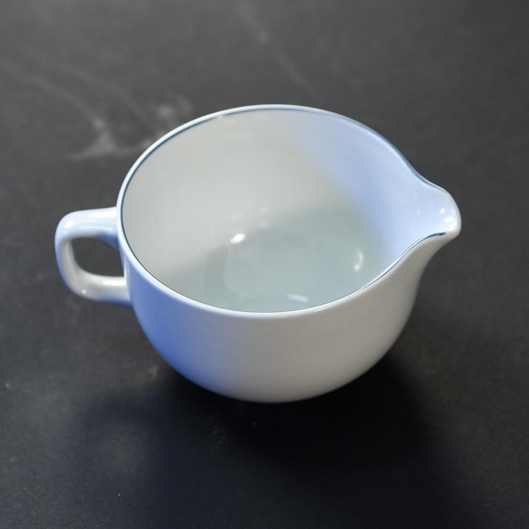 Grethe Meyer Blue Line Faiance Aluminia Service for Eight at 1stDibs