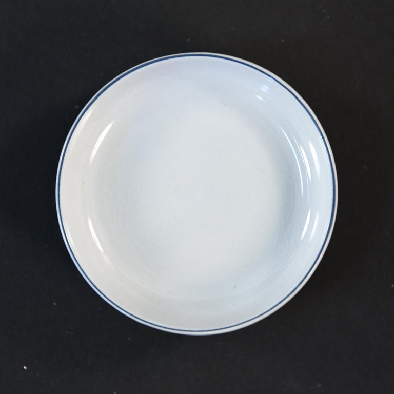 Grethe Meyer Blue Line Faiance Aluminia Service for Eight at 1stDibs