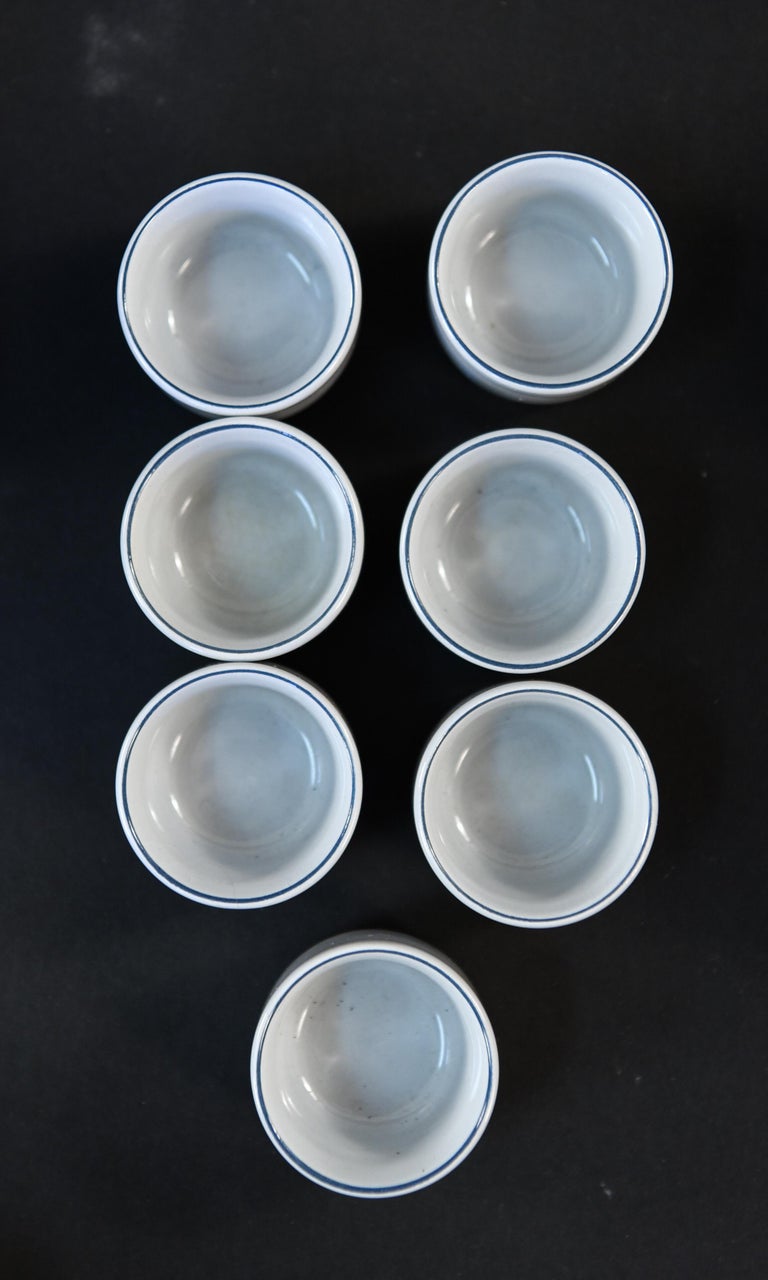 Grethe Meyer Blue Line Faiance Aluminia Service for Eight at 1stDibs