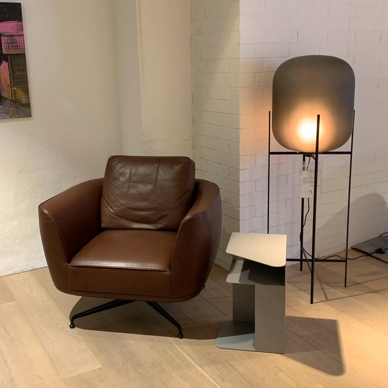 Grey aluminium Side Table, minimalist modern design - om26 by mjiila - in stock For Sale at 1stDibs