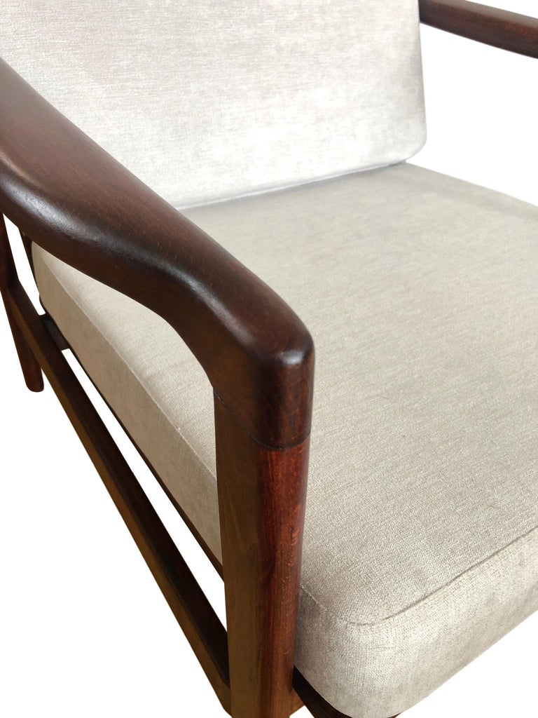 Grey Armchair by Zenon Bączyk for Swarzędzkie Furniture Factory, 1960s ...