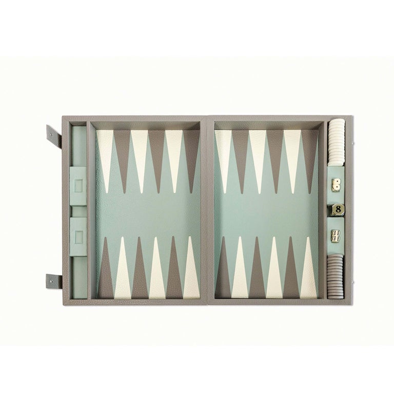 Grey Backgammon Box Game For Sale at 1stDibs