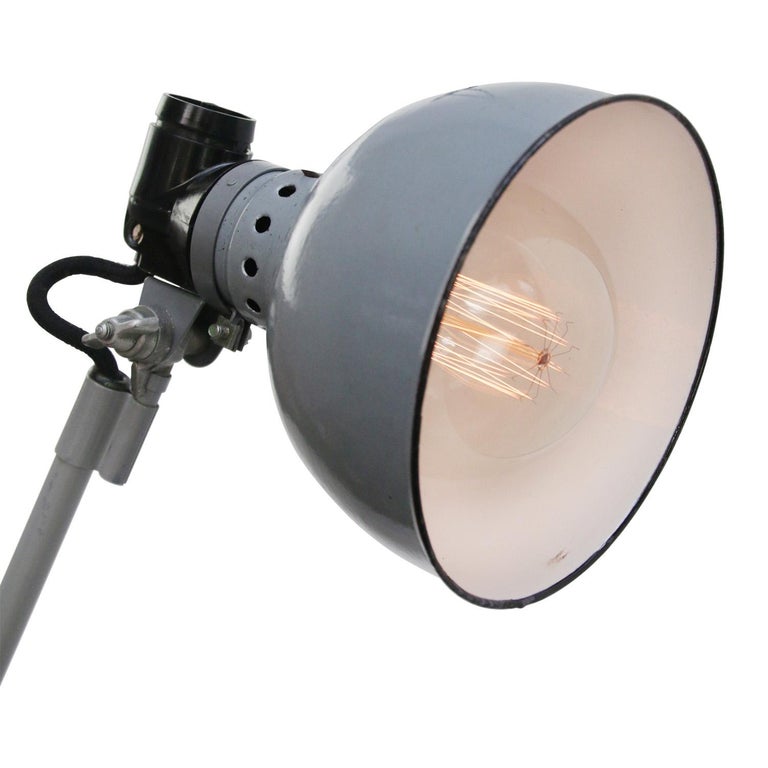 Grey Blue 2-Arm Metal Vintage Industrial Machinist Work Desk Light by ...