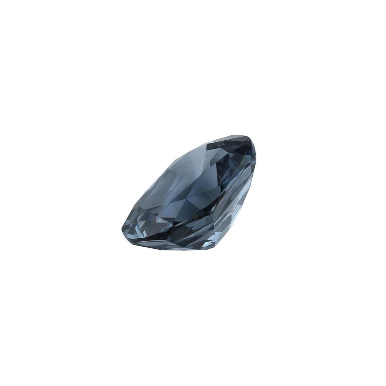 Grey Blue Spinel Ring Gem 3.62 Carat Oval Unmounted Loose Gemstone For ...