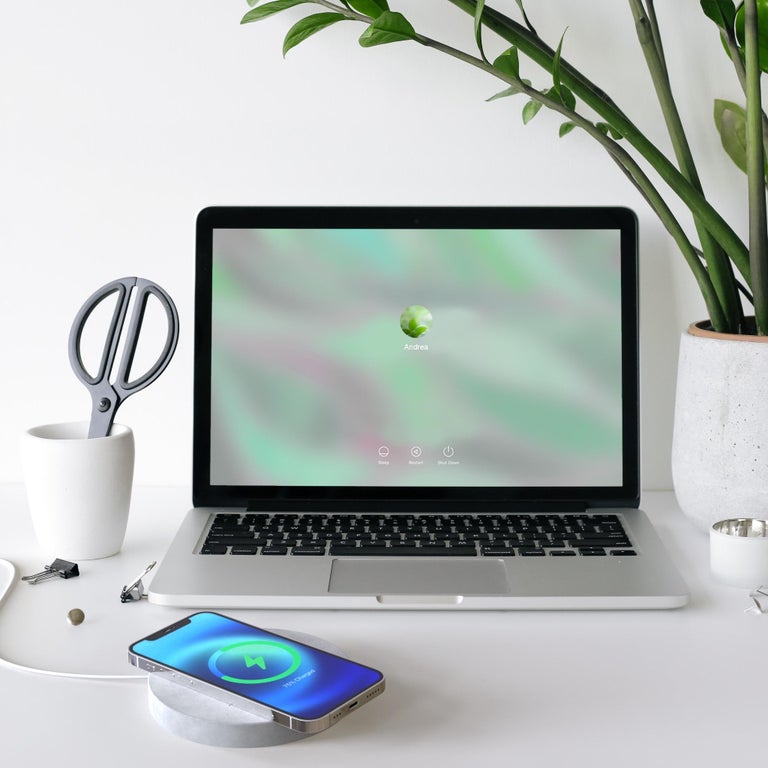 Grey Concrete Base, Small, 15w Wireless Charger For Sale at 1stDibs