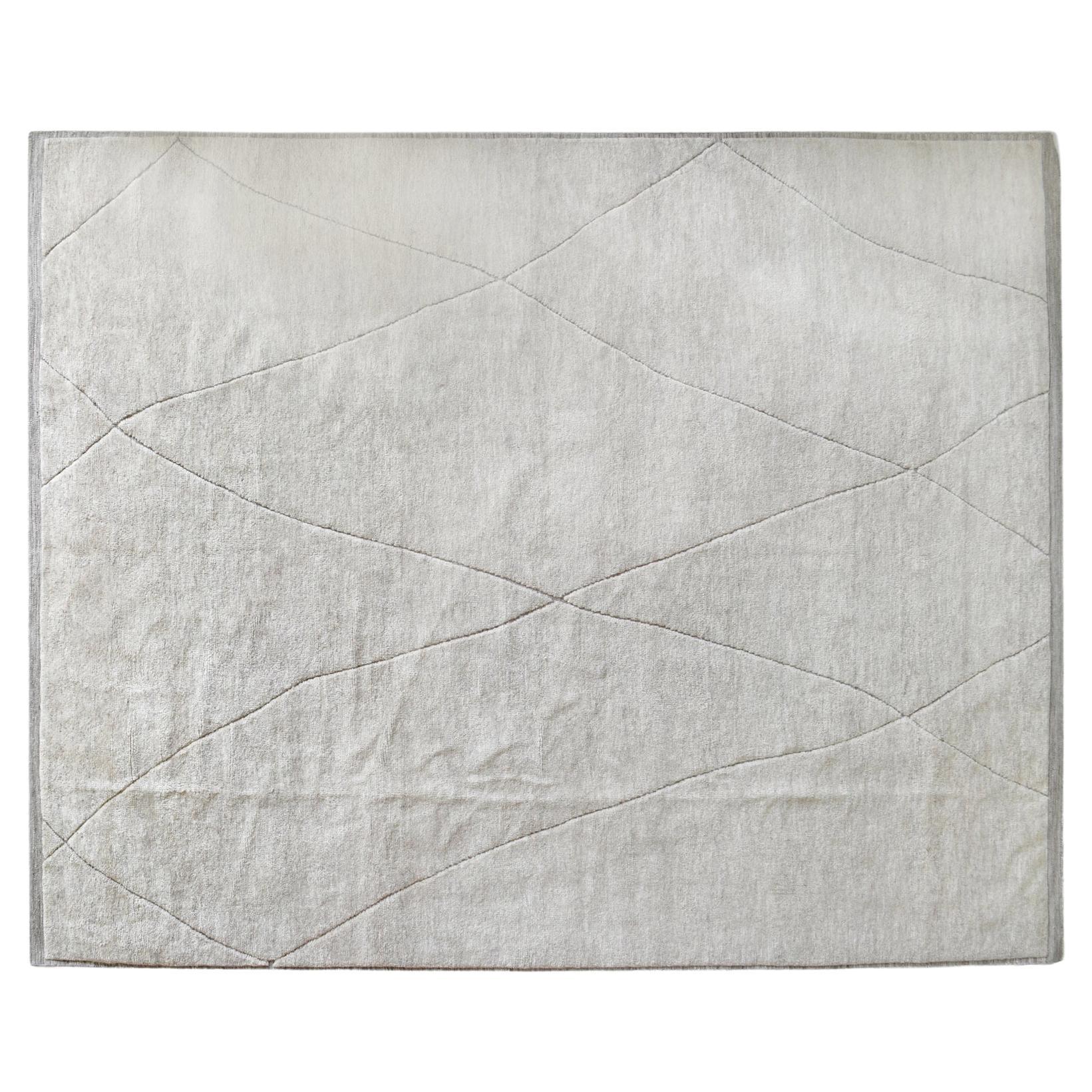 Grey Lori Buff Wool Area Rug For Sale at 1stDibs