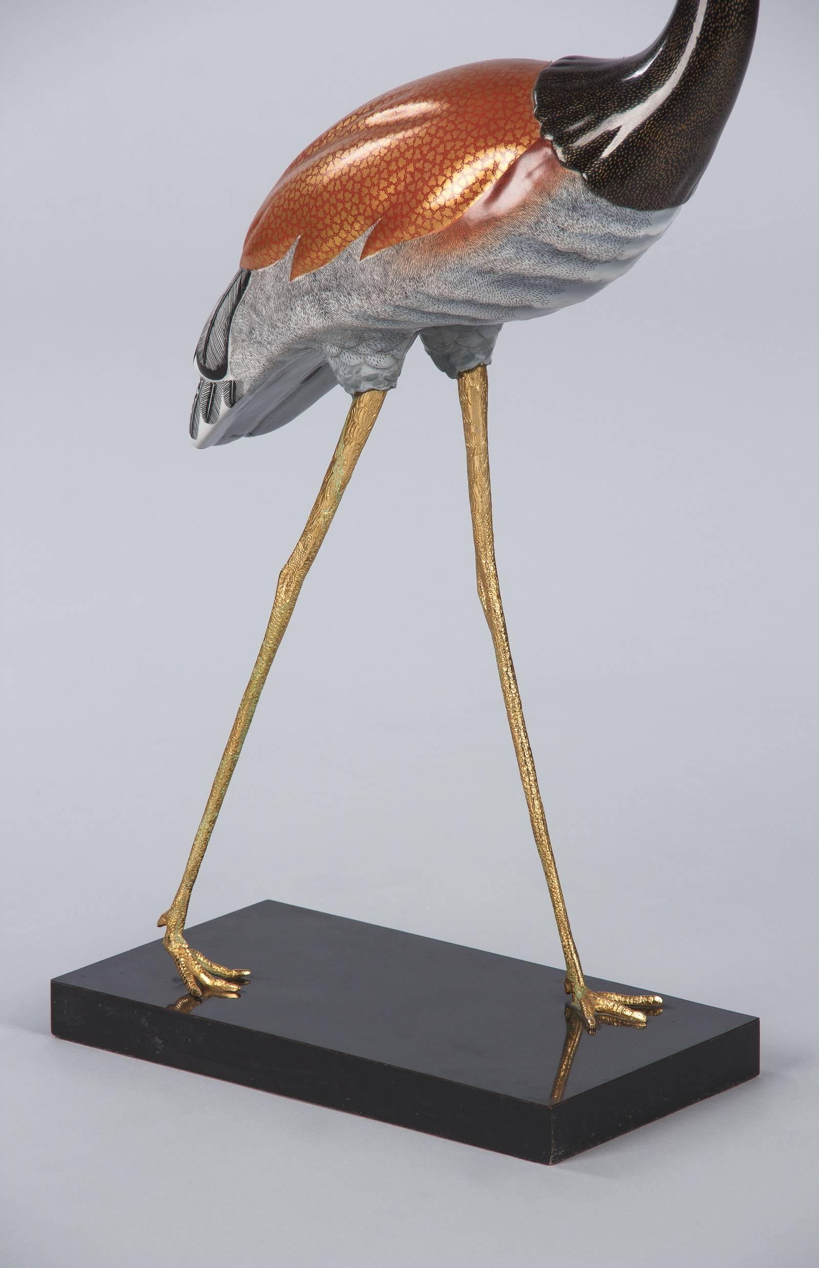Grey Crowned Crane Sculpture by Mangani for Oggetti, Italy, 1970s at ...
