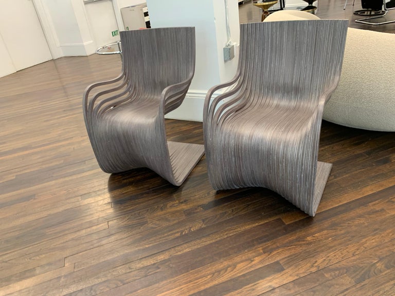 Grey Graphite Set of Two Pipa Armchairs at 1stDibs