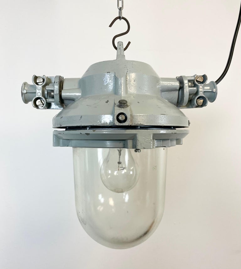 Grey Industrial Cast Aluminium Explosion Proof Lamp, 1970s For Sale at ...