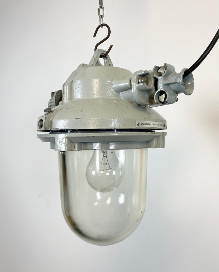 Grey Industrial Cast Aluminium Explosion Proof Lamp, 1970s For Sale at ...