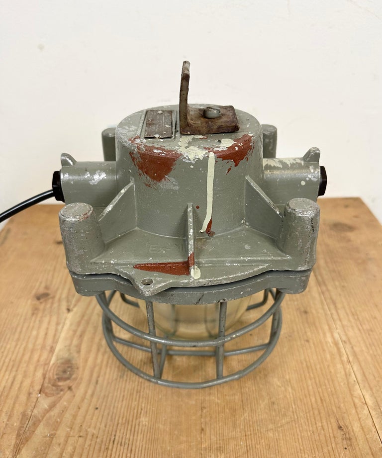 Grey Industrial Explosion Proof Lamp, 1960s For Sale at 1stDibs