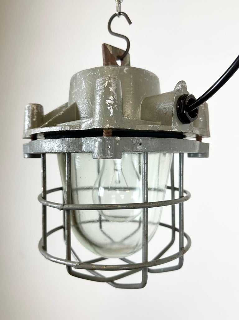 Grey Industrial Explosion Proof Lamp, 1960s For Sale at 1stDibs