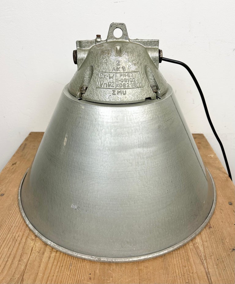 Grey Industrial Explosion Proof Lamp with Aluminum Shade from Zaos ...
