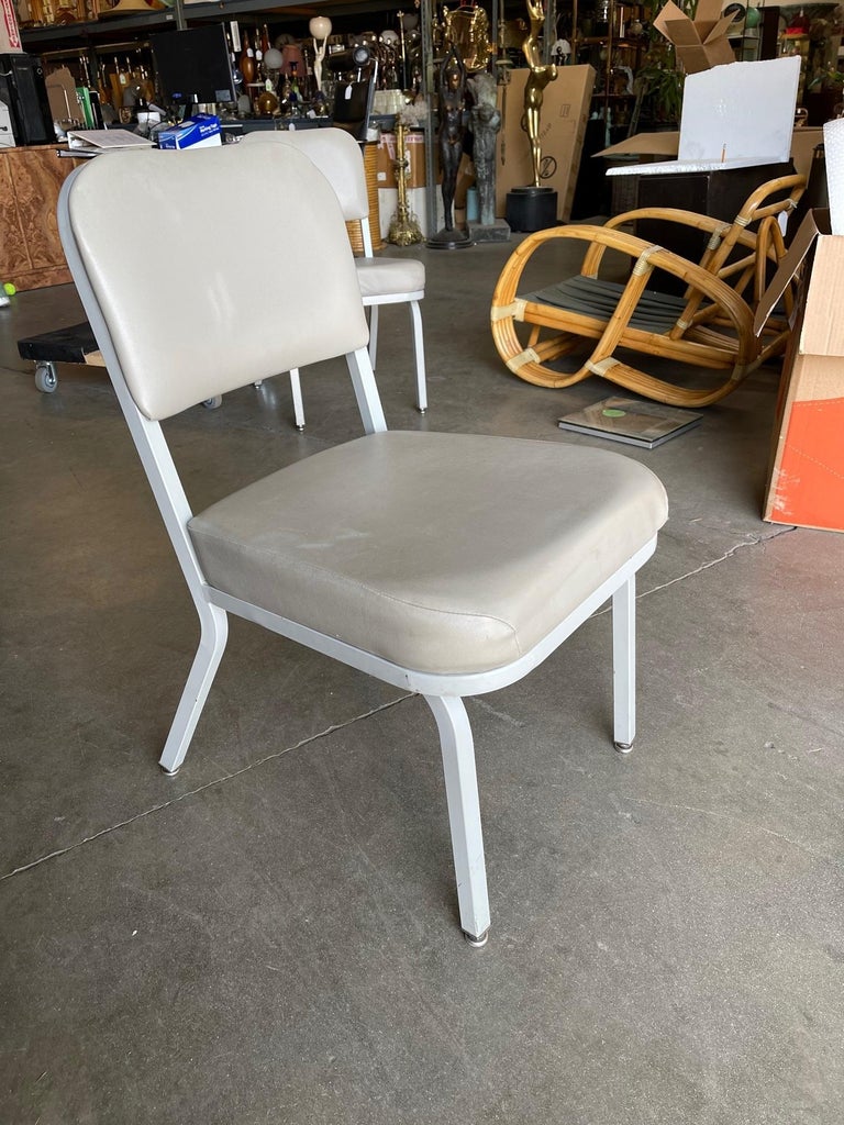 Grey Industrial Office Steel Tanker Chair, Set of Two For Sale at 1stDibs