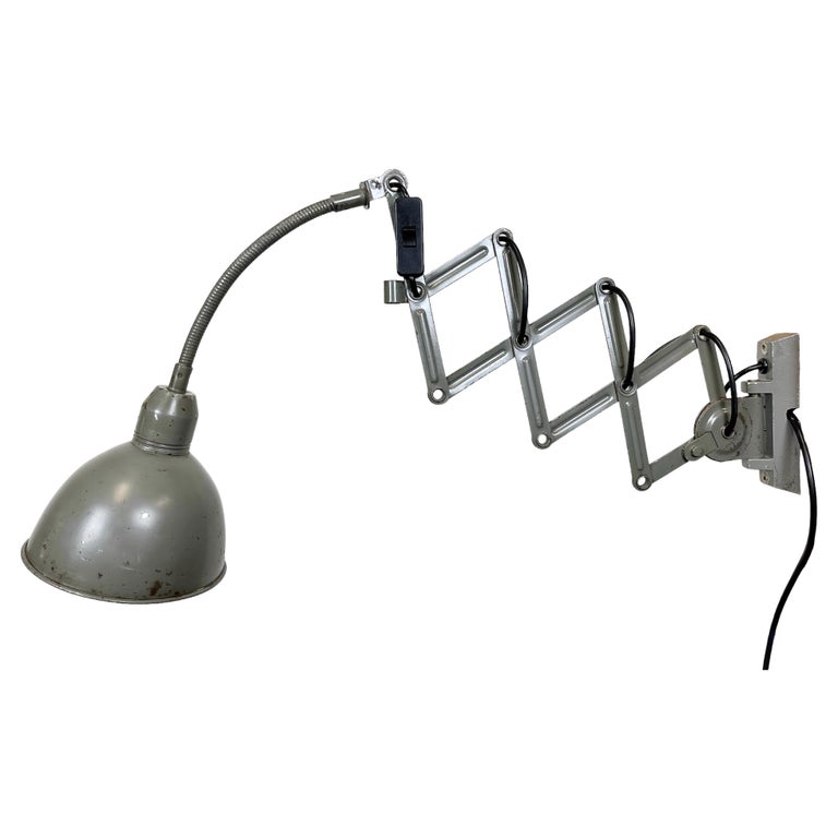 Grey Industrial Scissor Wall Lamp from Elektroinstala, 1960s For Sale ...