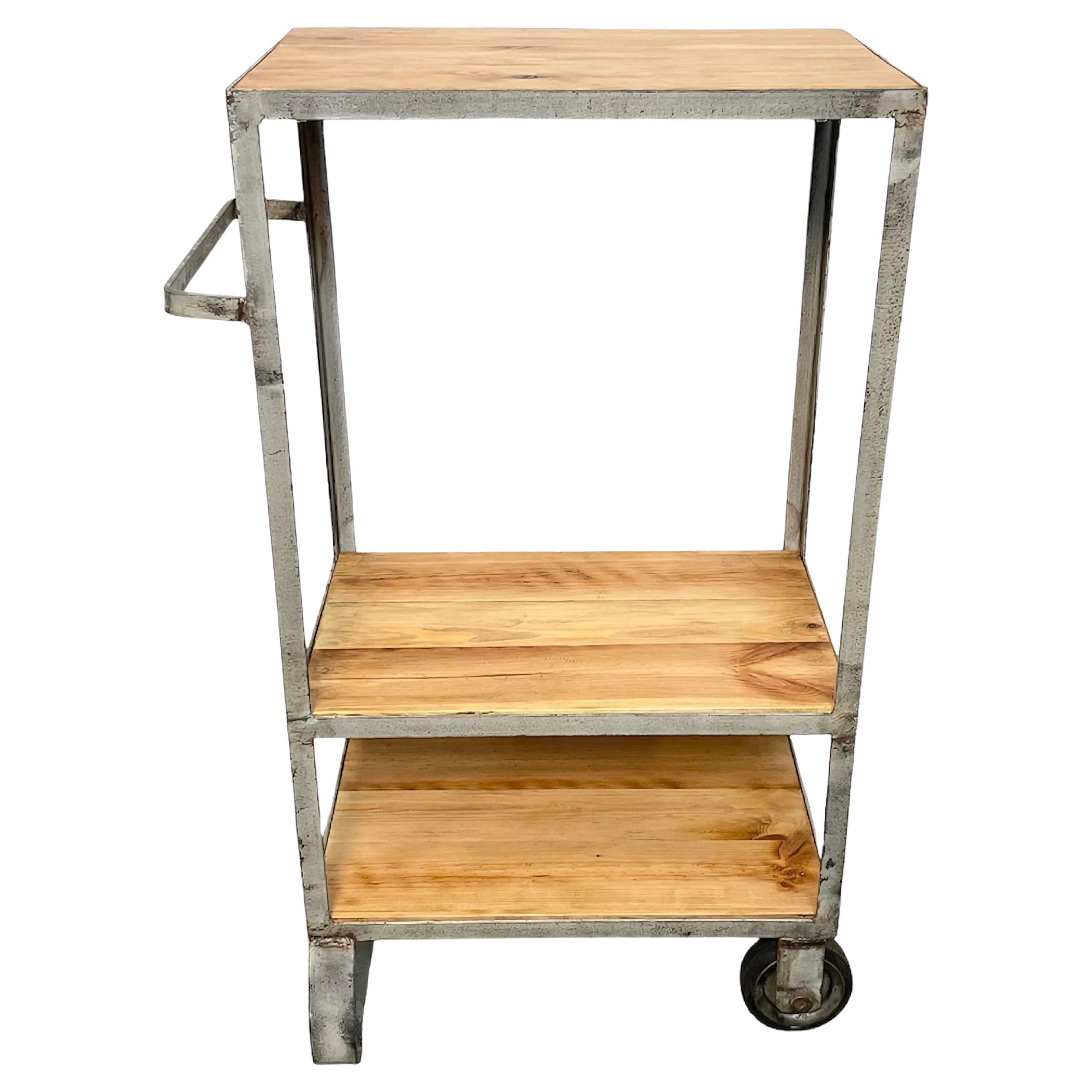 Industrial Rolling Metal Shelf System For Sale at 1stDibs