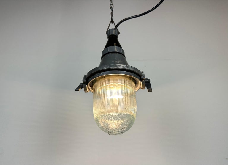 Grey Industrial Soviet Pendant Light, 1960s For Sale at 1stDibs