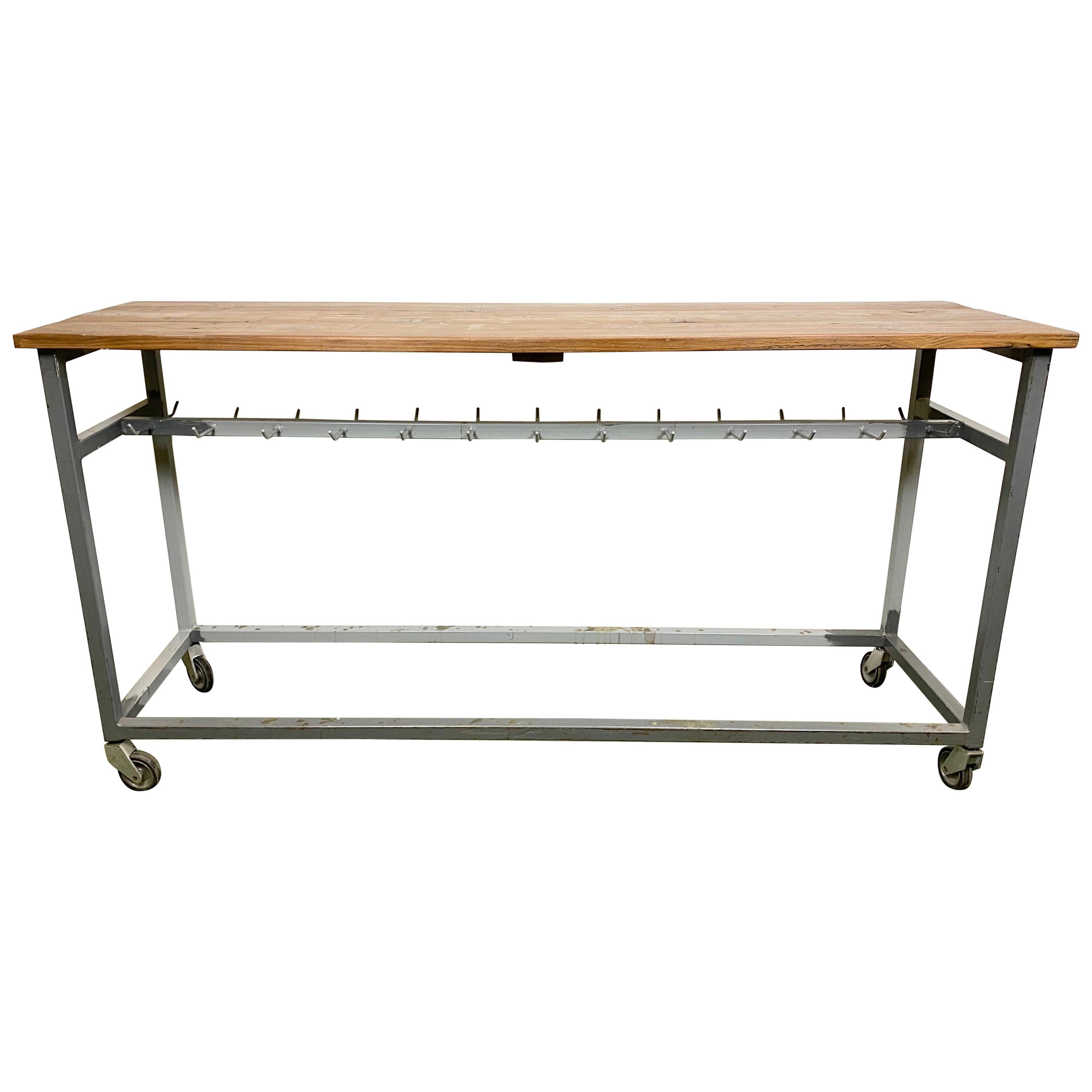 Industrial Work Tables On Wheels - For Sale on 1stDibs