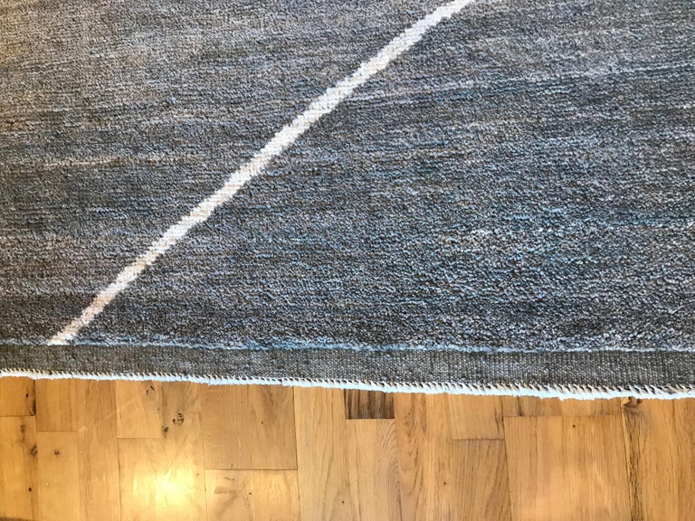 Grey Moroccan Diamonds Design Rug For Sale at 1stDibs