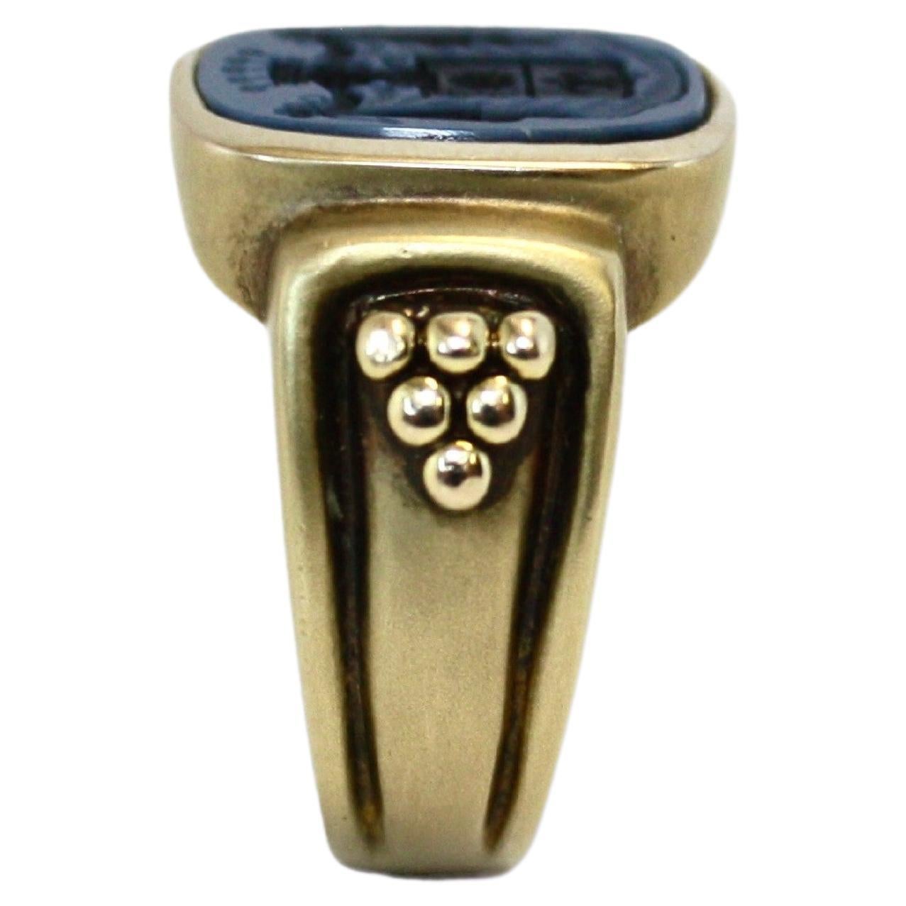 Antique Basque Coat of Arms ZAZPIAK BAK Signet Ring at 1stDibs