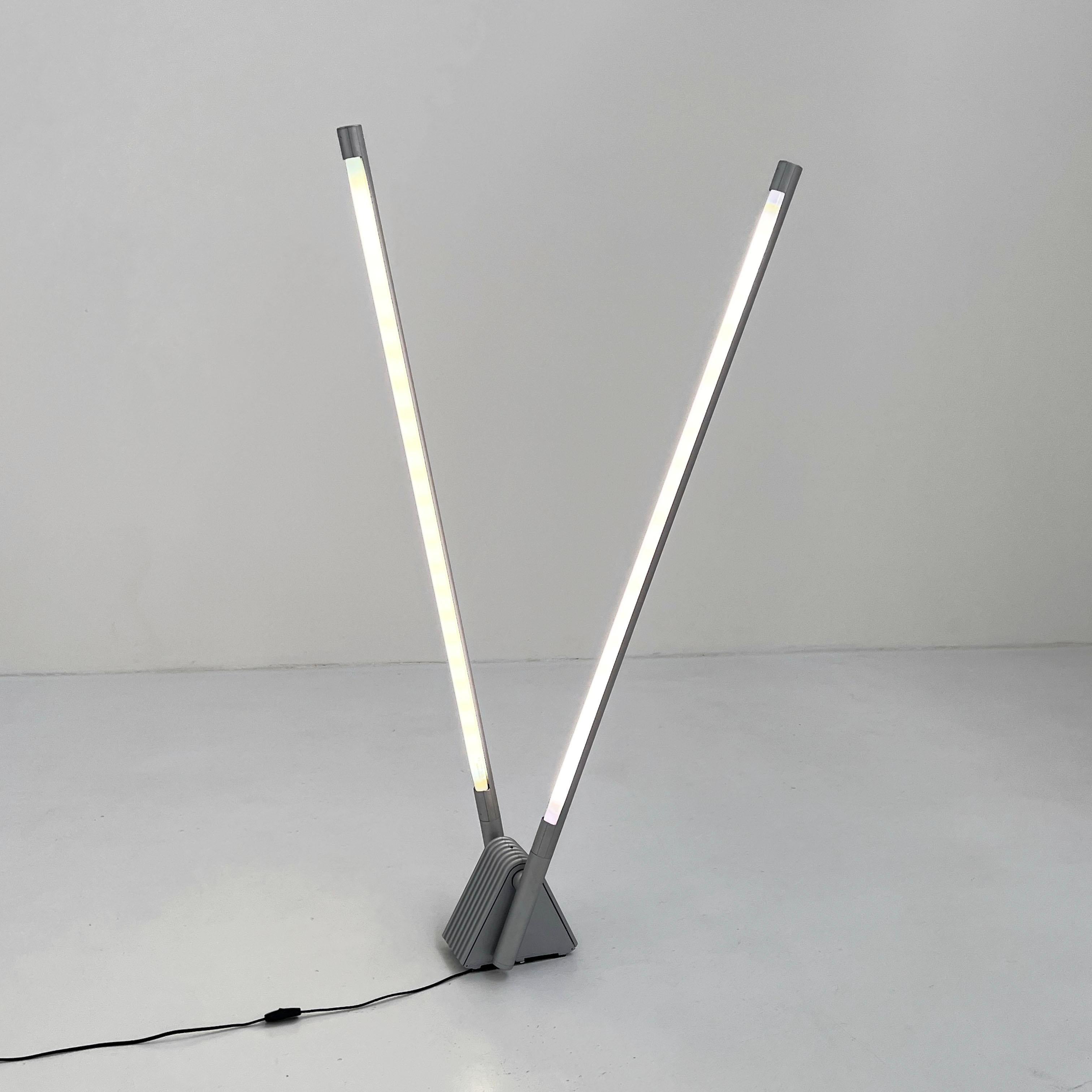 Grey Sistema Flu Floor Lamp by Rodolfo Bonetto for Luci Italia, 1980s ...
