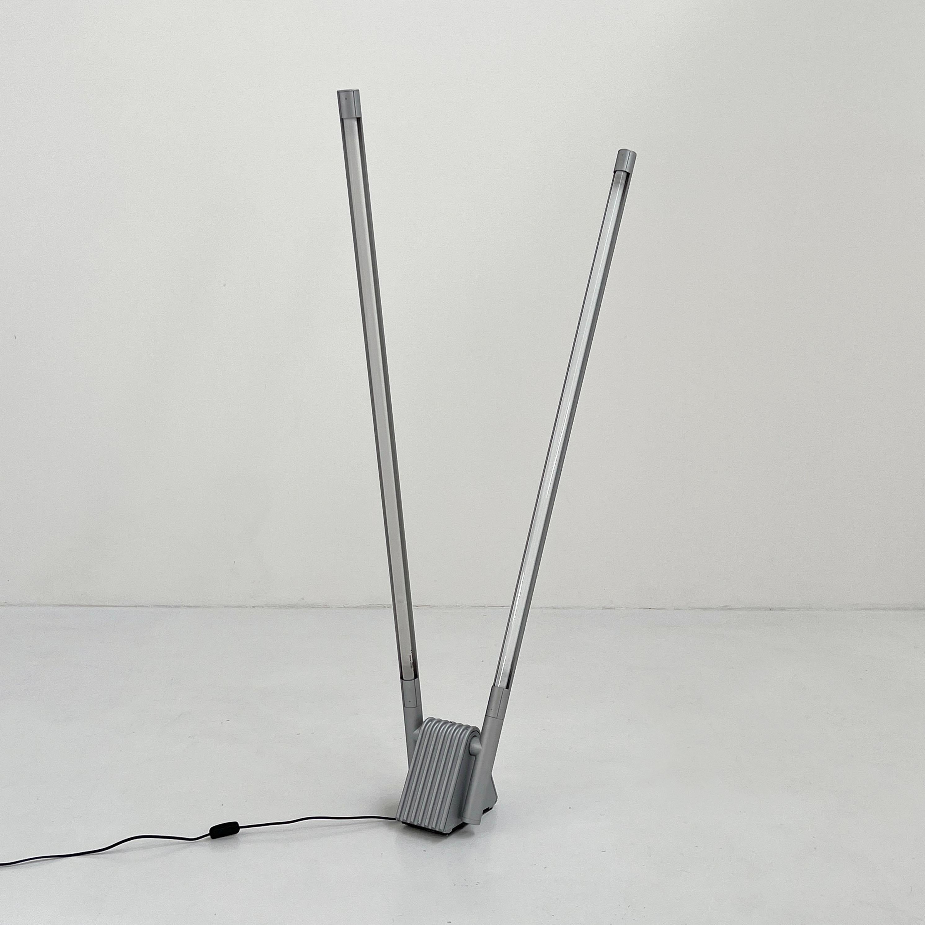 Grey Sistema Flu Floor Lamp by Rodolfo Bonetto for Luci Italia, 1980s ...