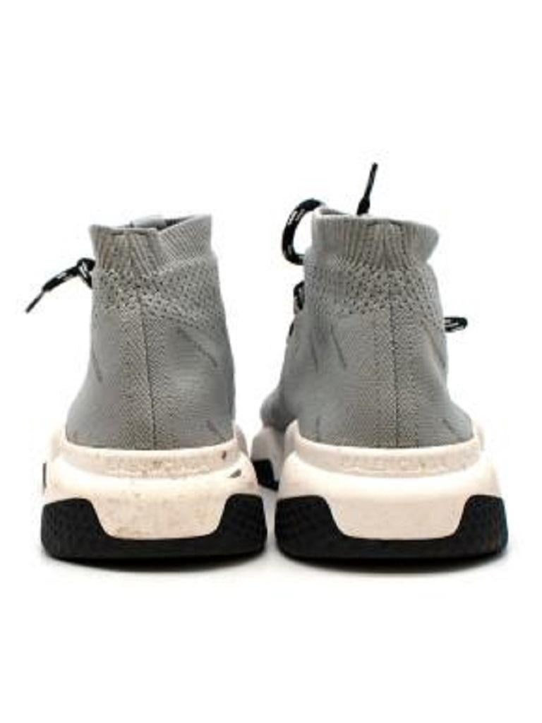 Grey Speed Lace-Up Knit Trainers For Sale at 1stDibs