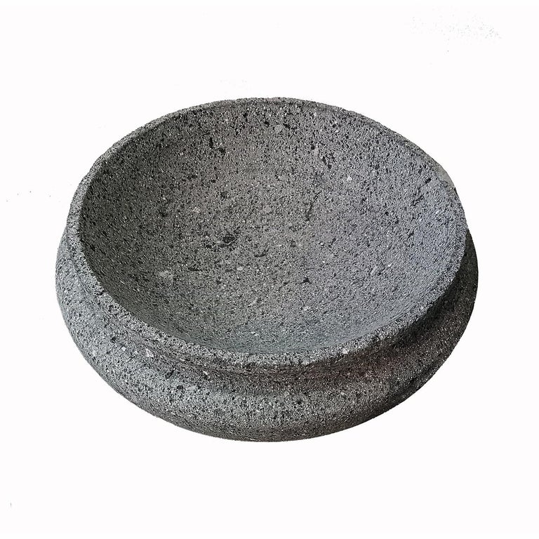 Grey Volcanic Stone Bowl For Sale at 1stDibs