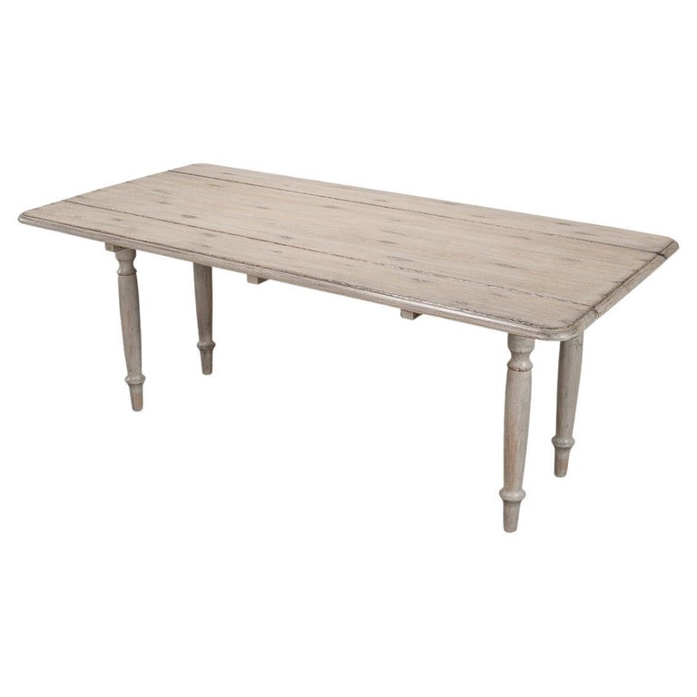 Grey Wash Country Dining Table For Sale at 1stDibs
