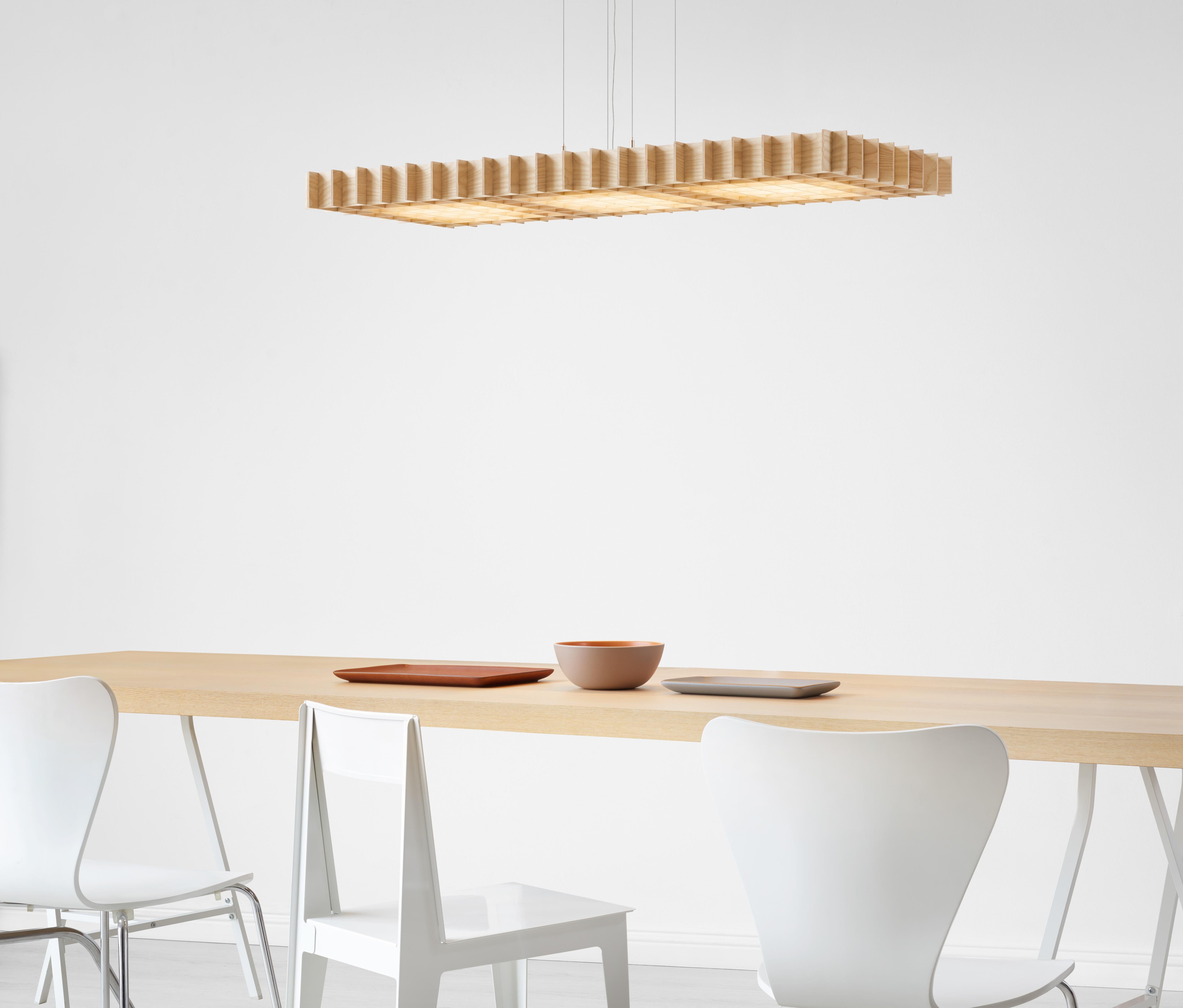 Grid 1:3 LED Pendant Light with Bronze Slats by Pablo Designs For Sale ...