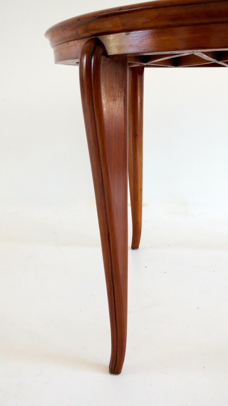 Grid Pattern Walnut Coffee Table Style Gio Ponti, 1940 at 1stDibs