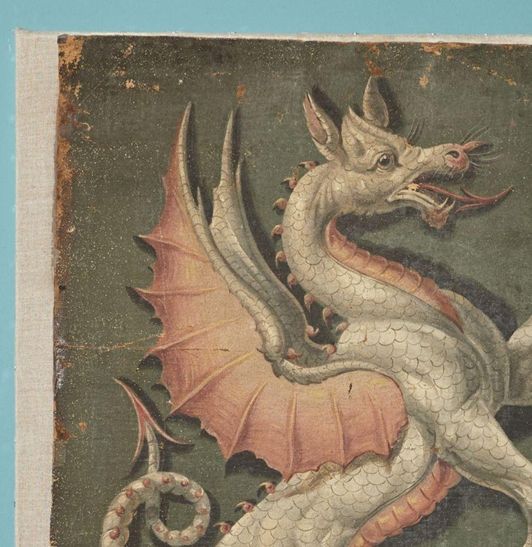 Griffin 19th Century Oil Painting on Canvas at 1stDibs