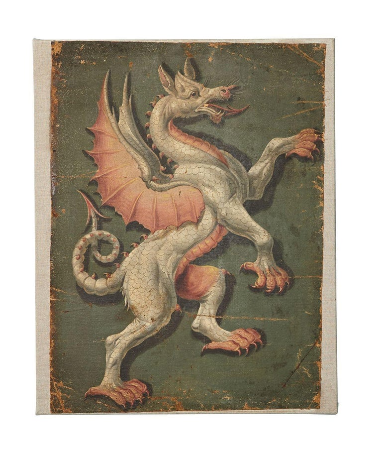 Griffin 19th Century Oil Painting on Canvas at 1stDibs