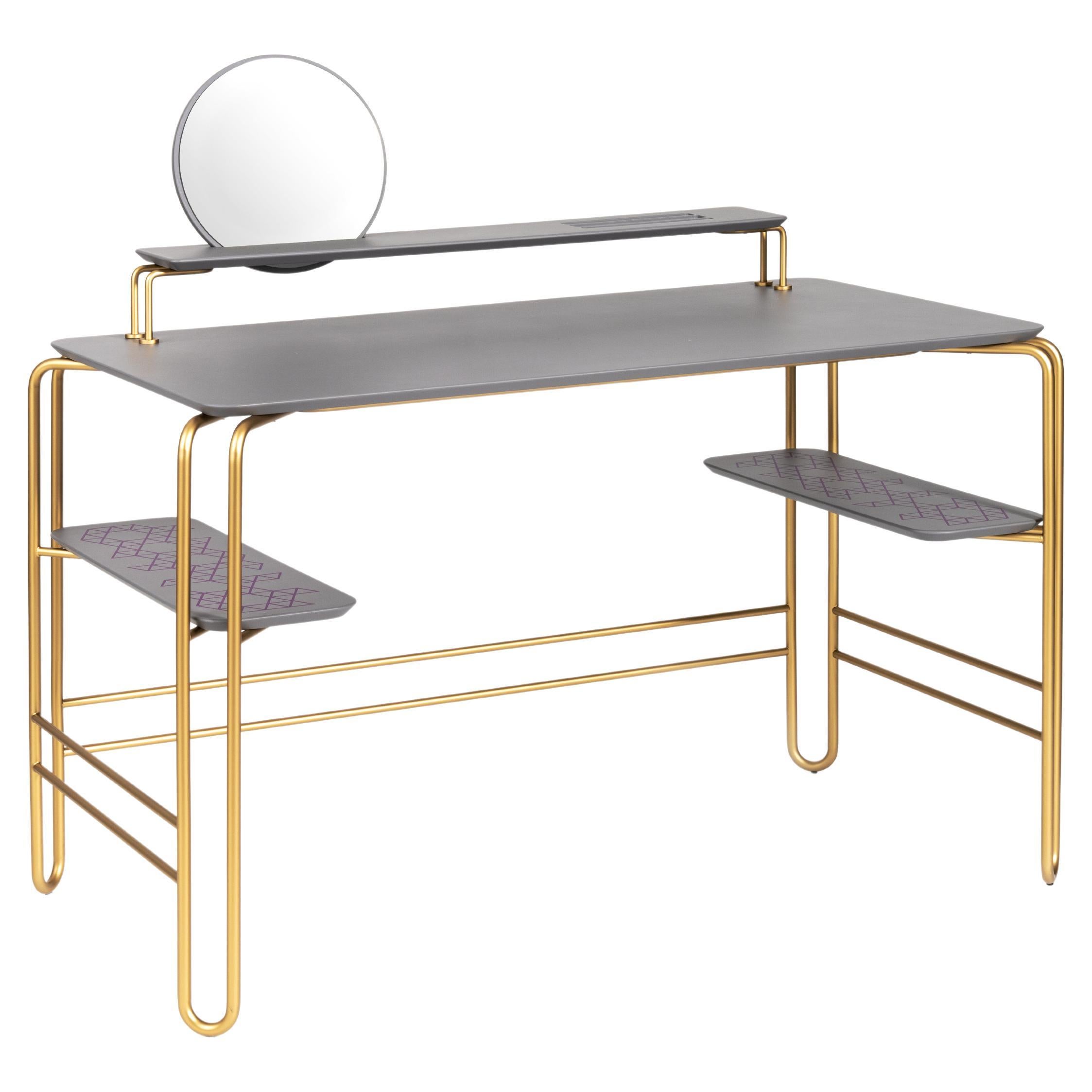 Customizable Promemoria Gong Console Table in Hammered Bronze by Romeo ...