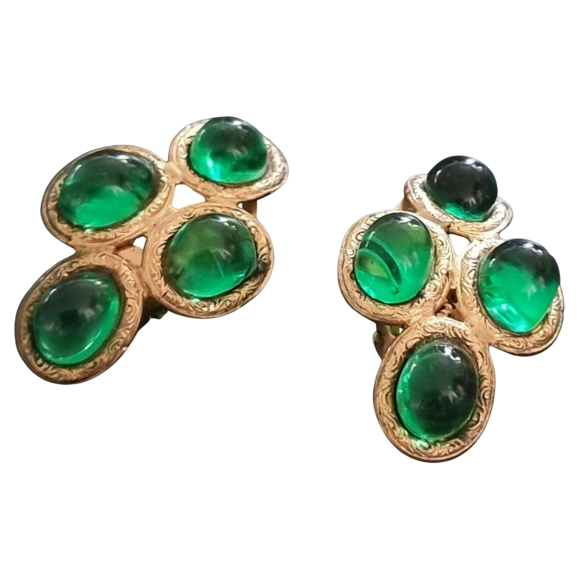 Old GRIPOIX, Clip-on Earrings, Vintage from the 50s For Sale at 1stDibs ...